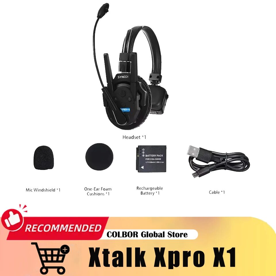 COLBOR SYNCO Xtalk X5 беспроводная система внутренней связи Xtalk XPro1