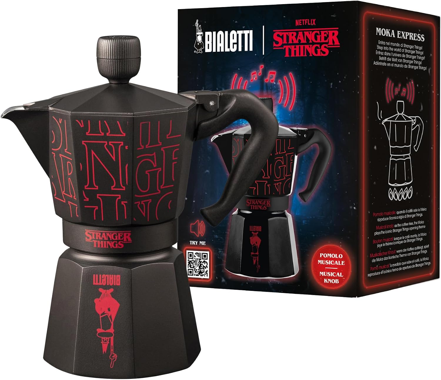 Bialetti Гейзерная кофеварка 270 мл на 6 чашек, цвет черный Bialetti Гейзерная