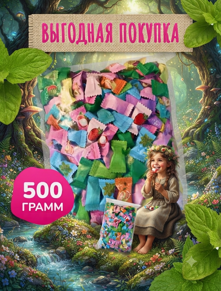 Китайские конфеты. Оригинал много. Леденцы освежающие 500 г. 0.5 кг