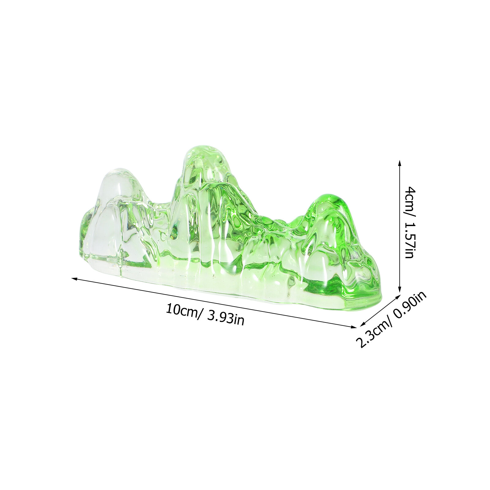 Держатель Кисти Для Каллиграфии Формы Горы Зеленый 10.00X4.00X2.30Cm