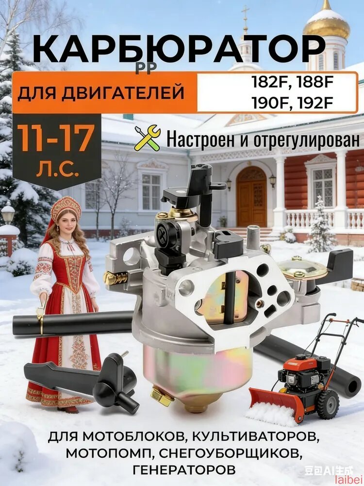 Карбюратор для бензинового двигателя 182F, 188F, 190F, 192F, GX390 мотоблок, мотопомпа