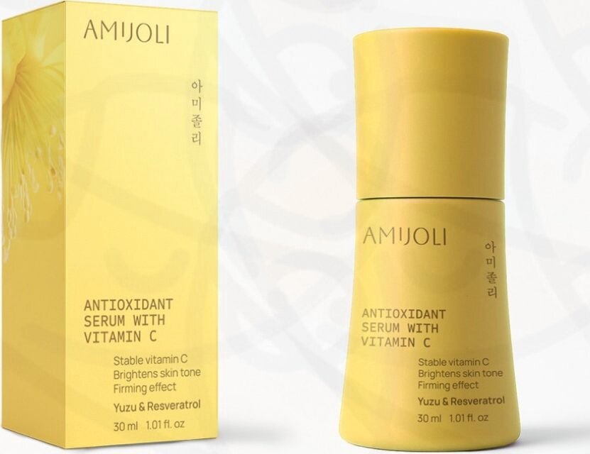 / Амиджоли Yuzu & Resveratrol Сыворотка для лица aнтиоксидантная с витамином C, для всех типов кожи, 30мл / уход за кожей