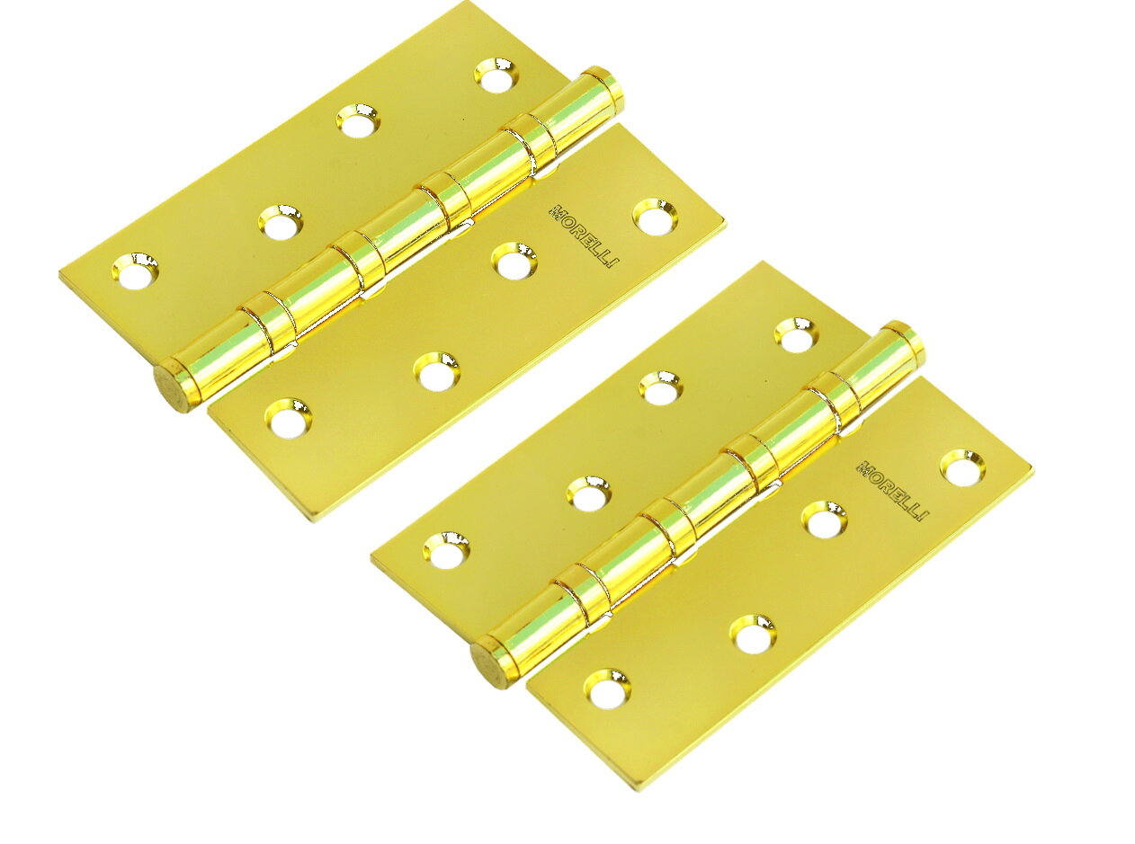 Петли дверные Morelli MS100*70*2.5-4BB PG золото, комплект 2 шт, петли металлические универсальные врезные для межкомнатных дверей