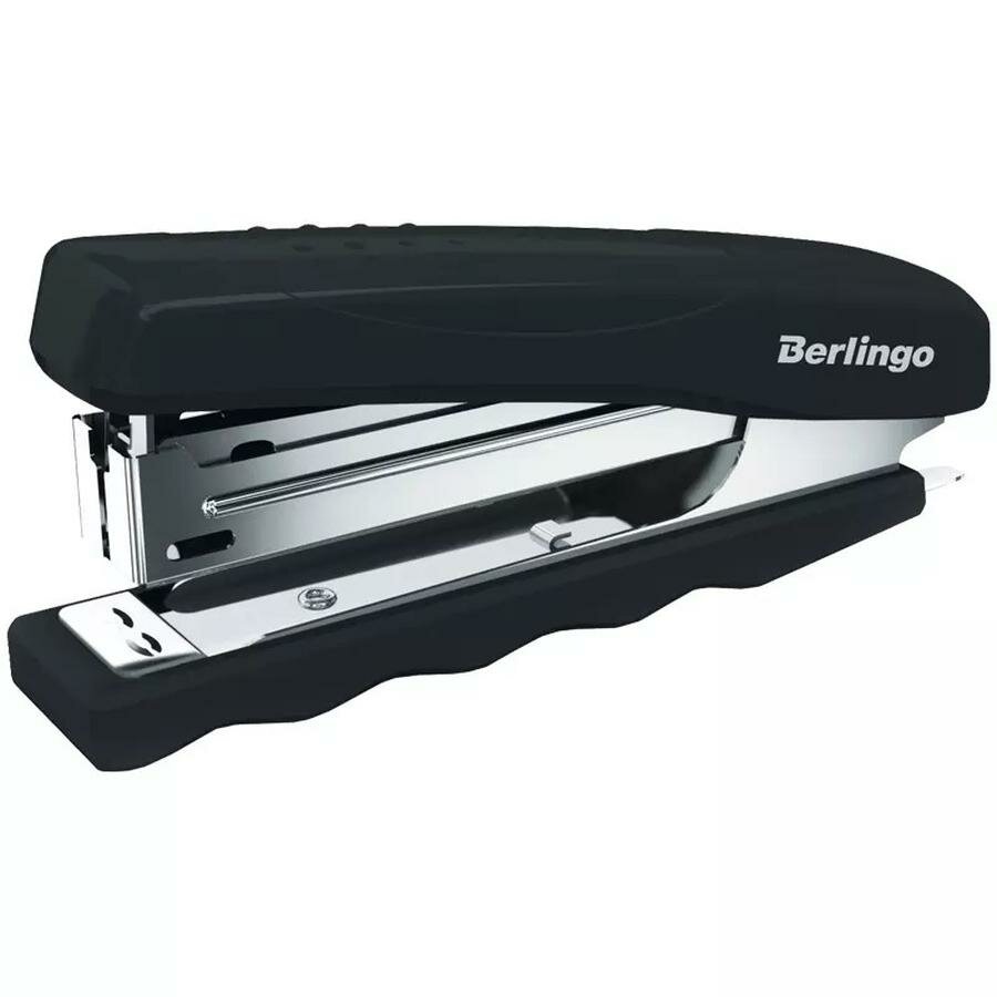 Степлер №10 Berlingo Comfort скрепление 16л. пластиковый корпус черный DSn_16161