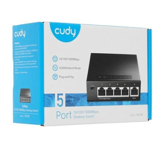 Коммутатор Cudy GS105 (L2) 5x1Гбит/с