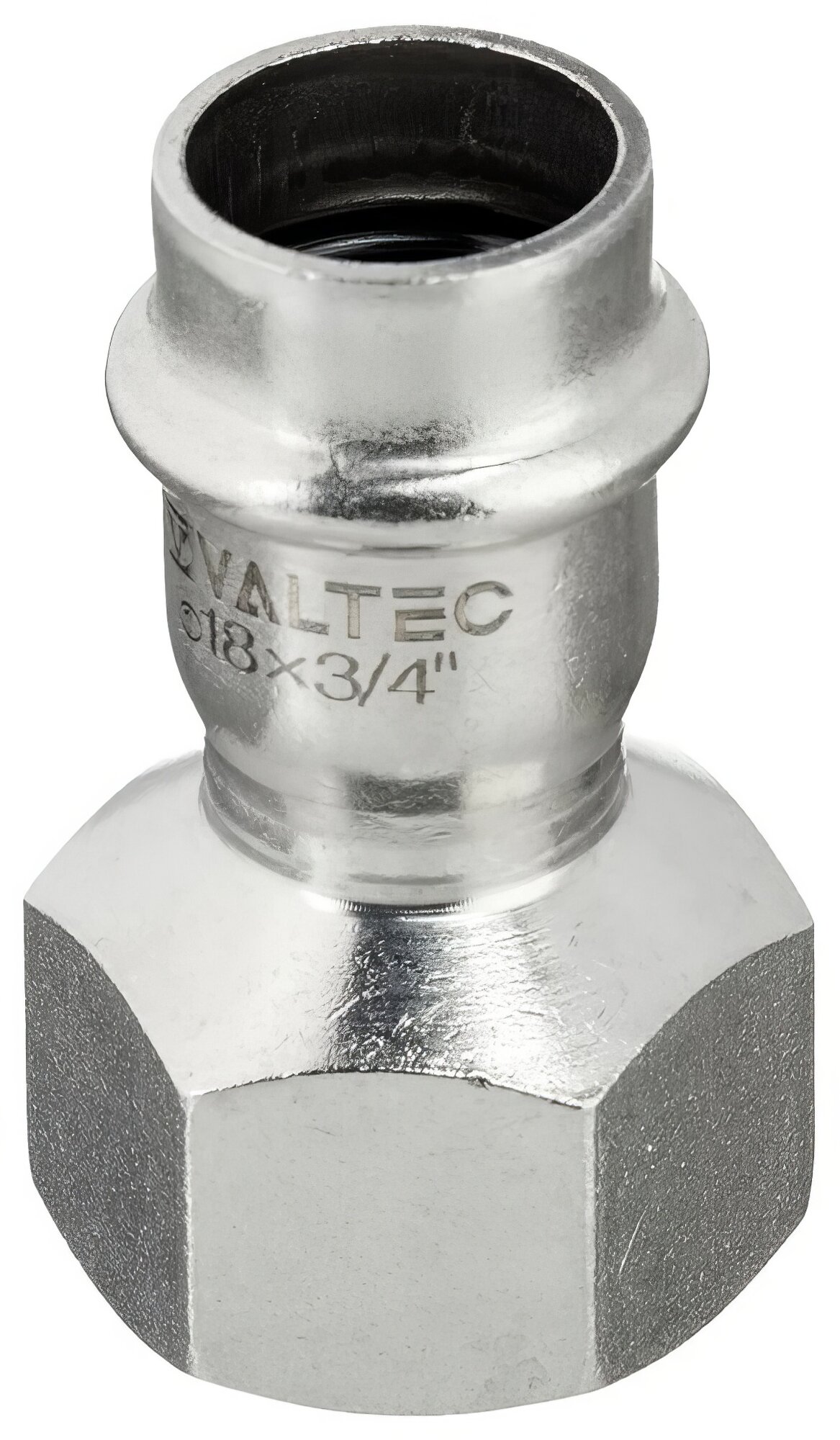 Соединитель Valtec 18 мм х 3/4 ВР(г) нержавеющая сталь (VTi.902. I.001805)