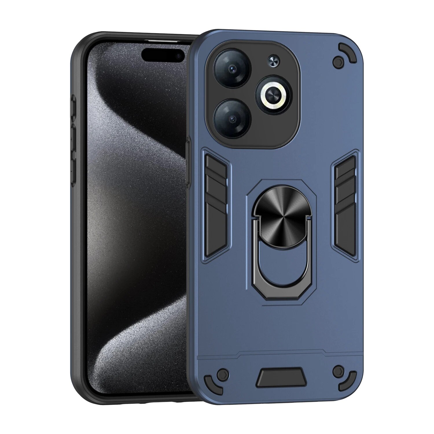 Защитный Чехол Infinix Smart 8/8 Pro HD Plus Military Armor С Infinix Smart 8, Черный, 3YS Blue