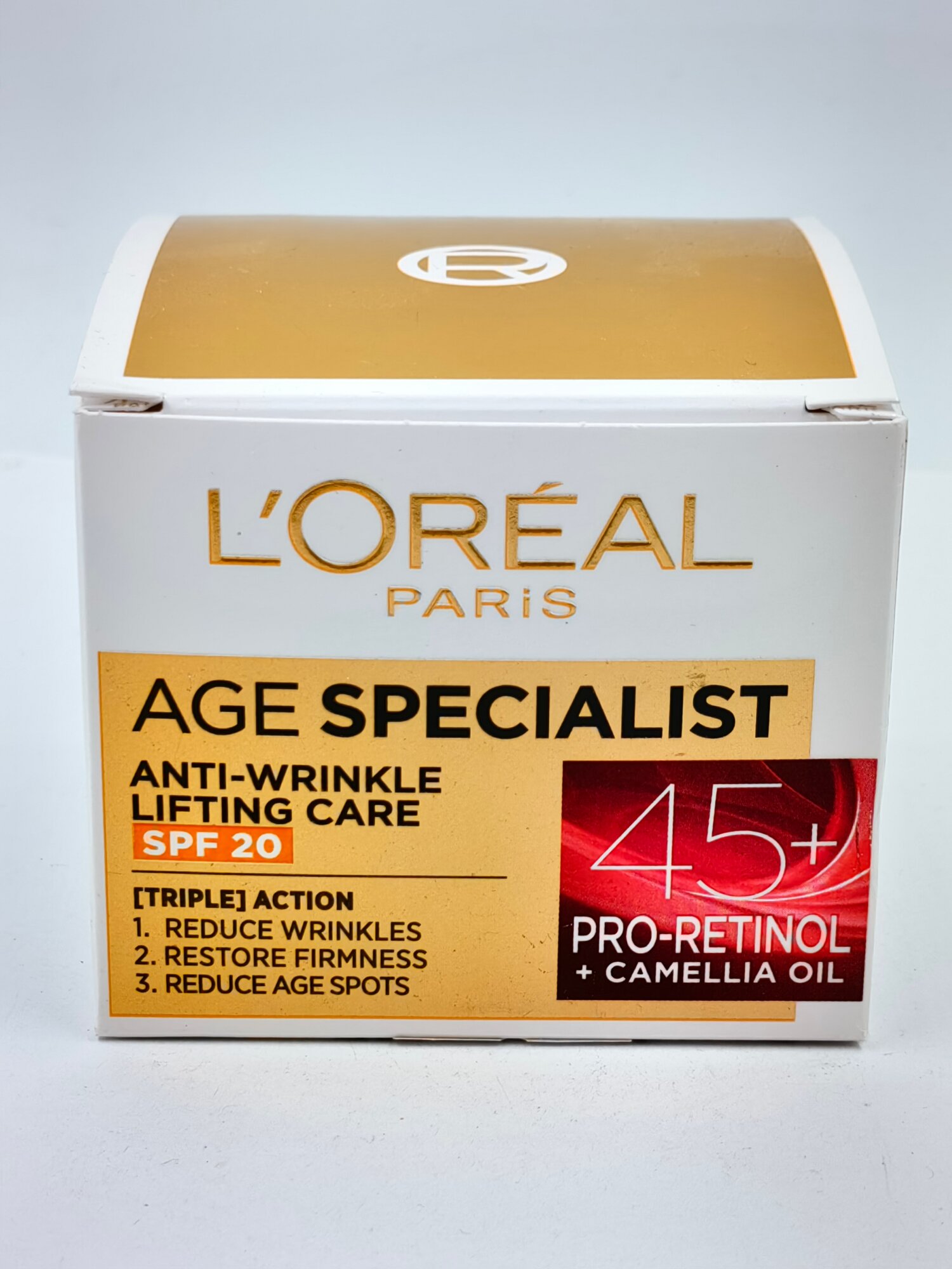 Дневной крем для лица 45+ с маслом камелии и про-ретинолом, Age Specialist, SPF20, 50 мл (Франция)