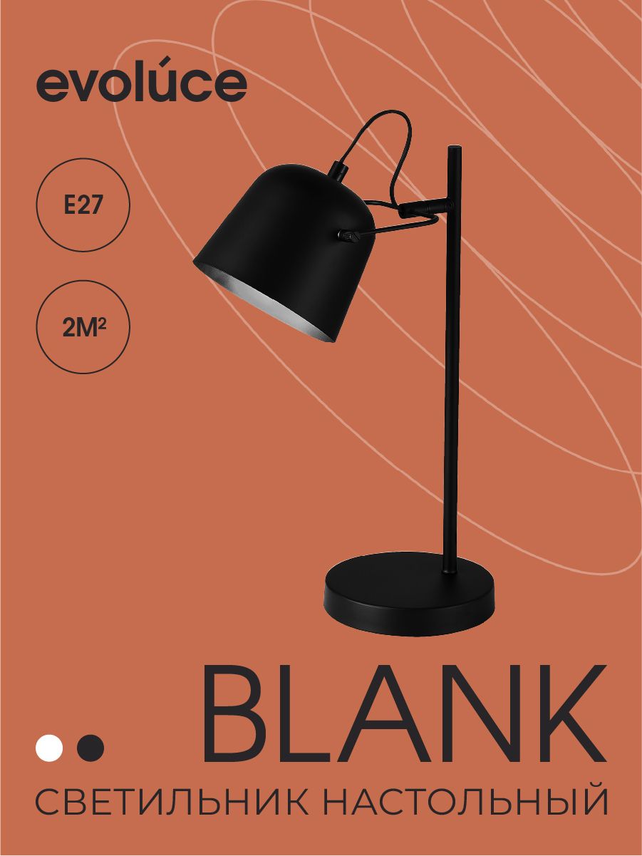 EVOLUCE Светильник с лампой накаливания, черный, BLANK, E27, 40W, SLE1805-404-01