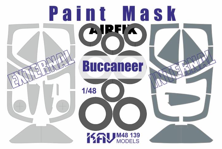 Окрасочная маска на Blackburn Buccaneer S.2 (Airfix) 1:48 KAV M48 139