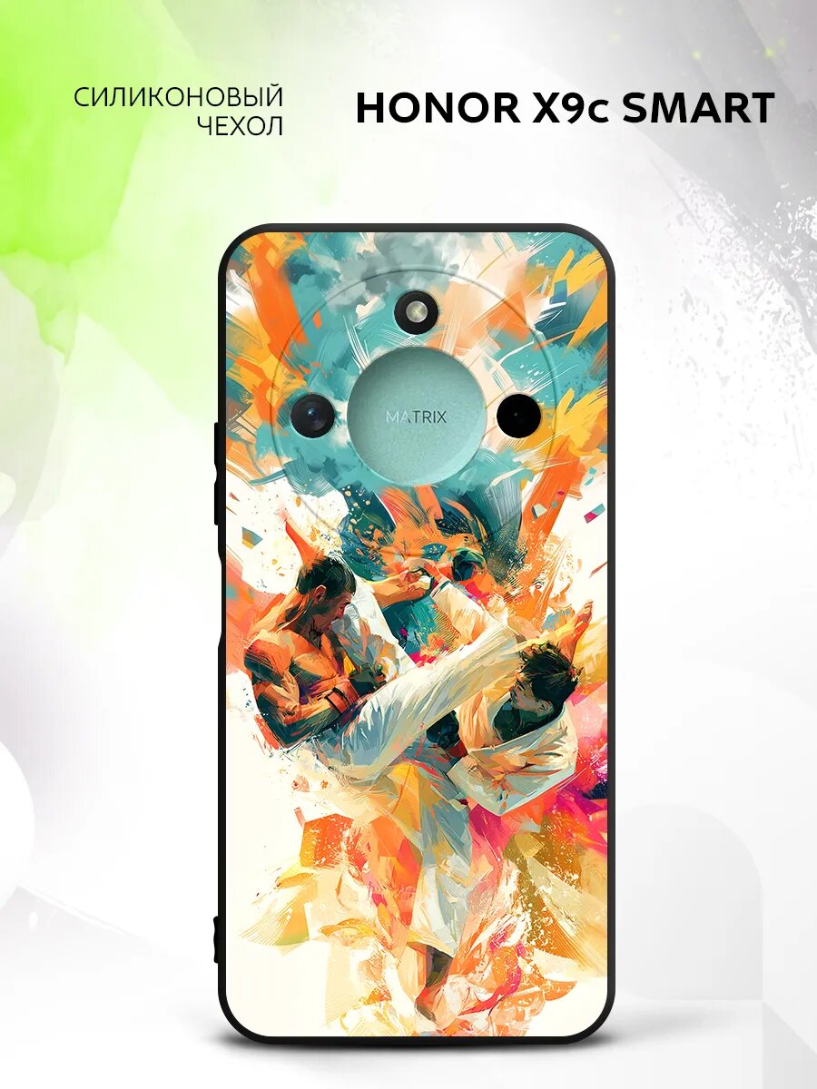 Чехол на Honor X9c Smart, Хонор Х9с Смарт бампер, противоударный, с картинкой бойцы акварель