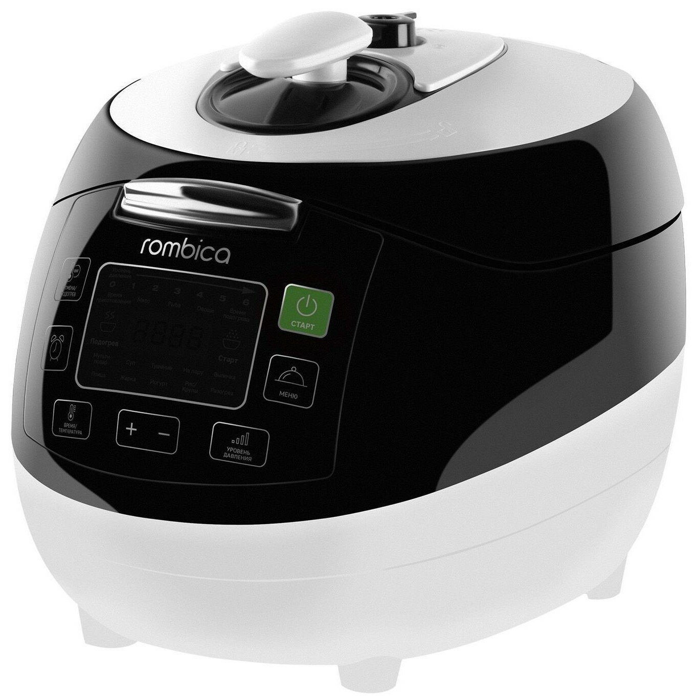 Мультиварка Rombica myKitchen MC-0002, 900 Вт, 5 л, 11 программ, с функцией скороварки, белая/черная