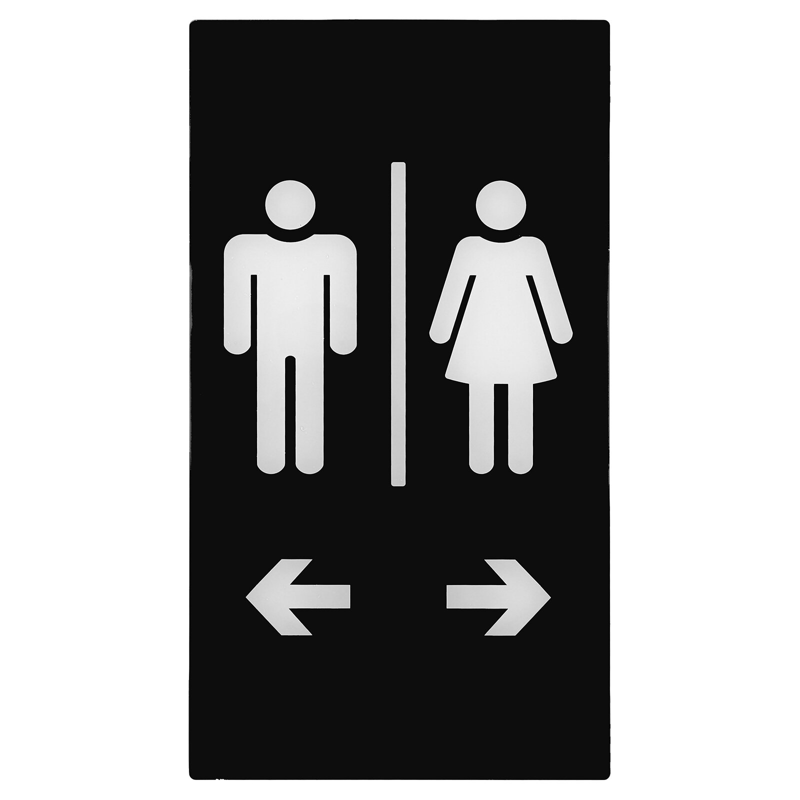 Acrylic Self Adhesive Bathroom Sign Men Women Restroom Identification 22X12X1CM