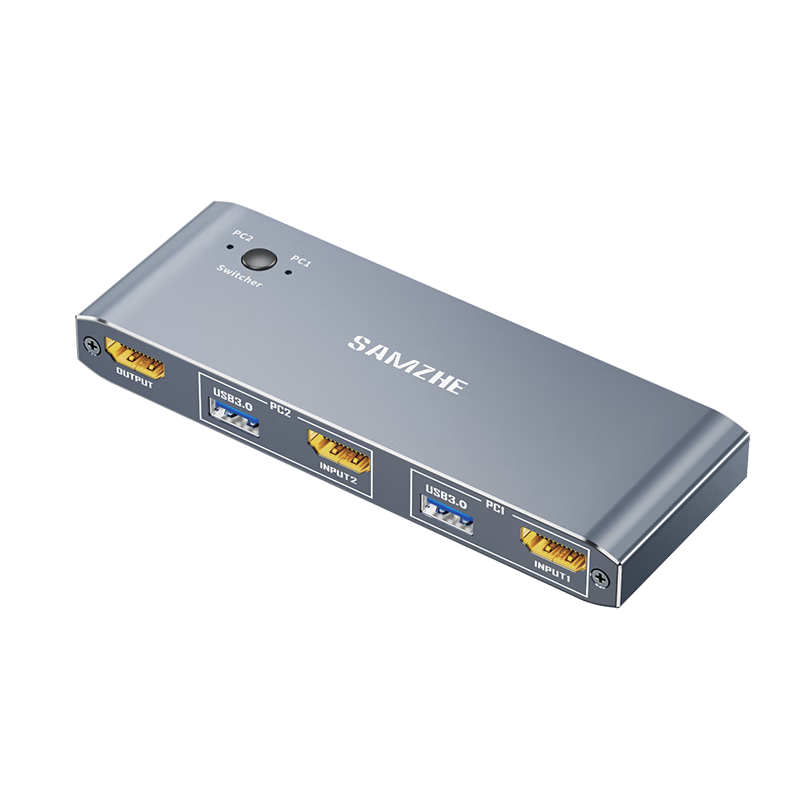 Sanze HDMI 2.1 KVM переключатель 2 в 1, 8K60Hz, ультра-высокое разрешение, разделение для клавиатуры мыши и принтера
