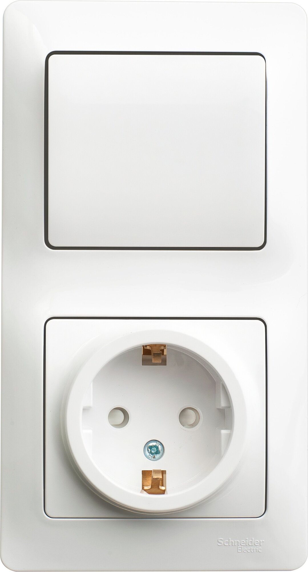 Комбинированный блок 2 поста 1 клавиша Schneider Electric Glossa GSL000170 белый