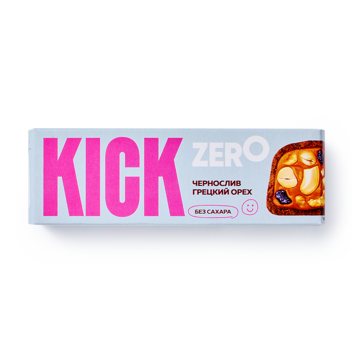 Батончик Kick, чернослив и грецкий орех, без добавления сахара, 45 г