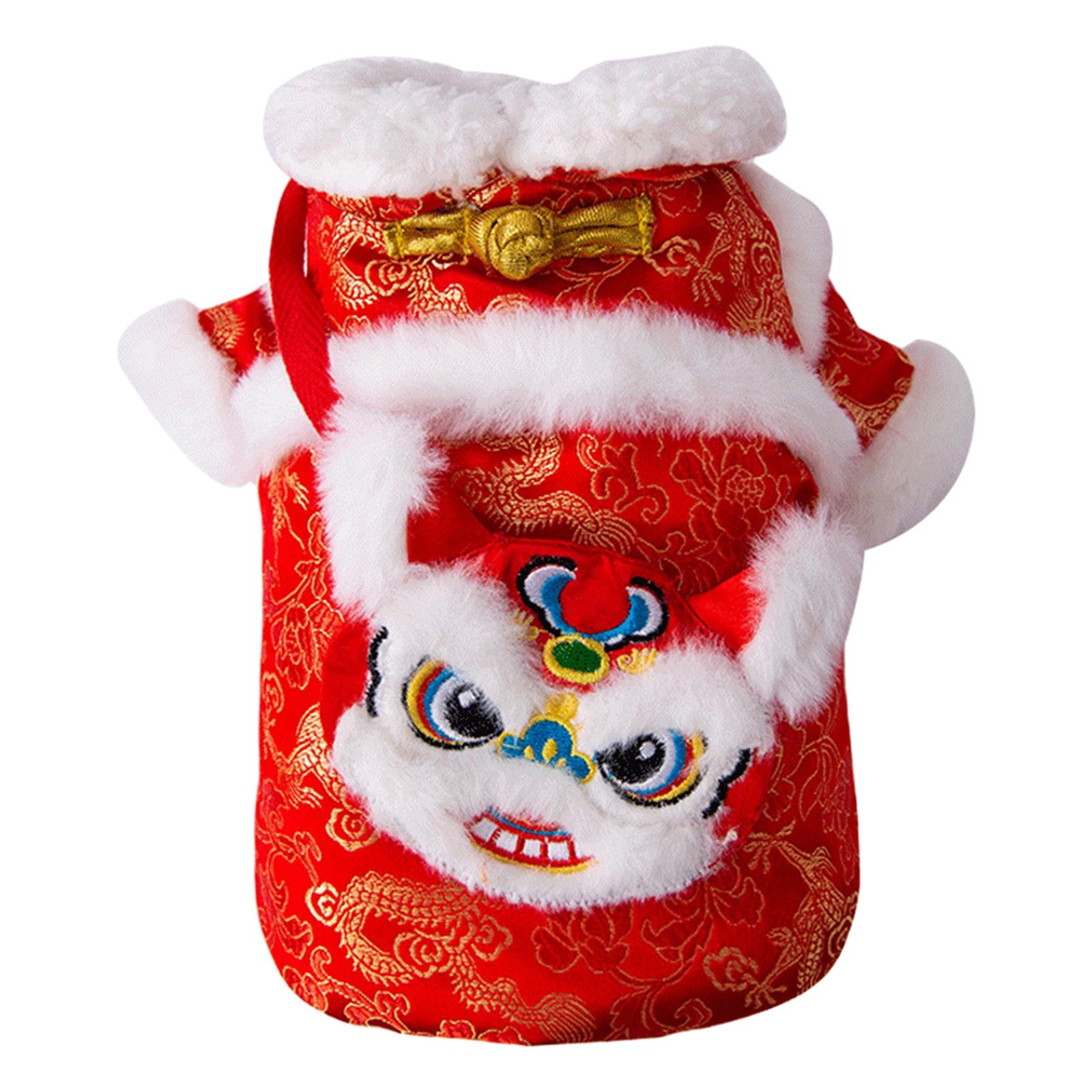 Новогодний костюм для кошки, зимняя одежда для собак, костюм тангенса для щенка бишона, праздничный костюм