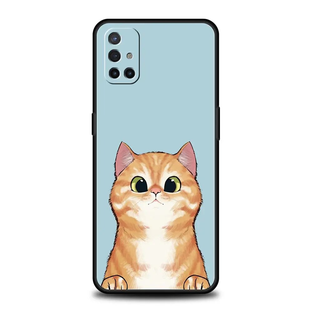 Чехол для телефона с рисунком кота и милым котенком для OnePlus 10 9 Pro 9T A9, For OnePlus 9 Pro