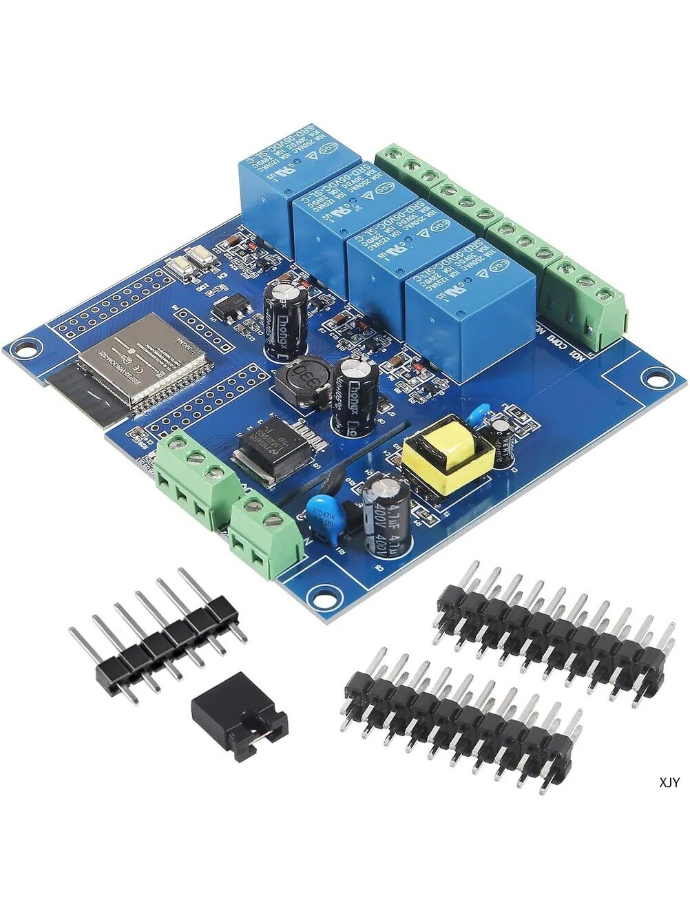 Модуль реле 4-канальный ESP32 с Wi-Fi и BLE для умного дома и разработки