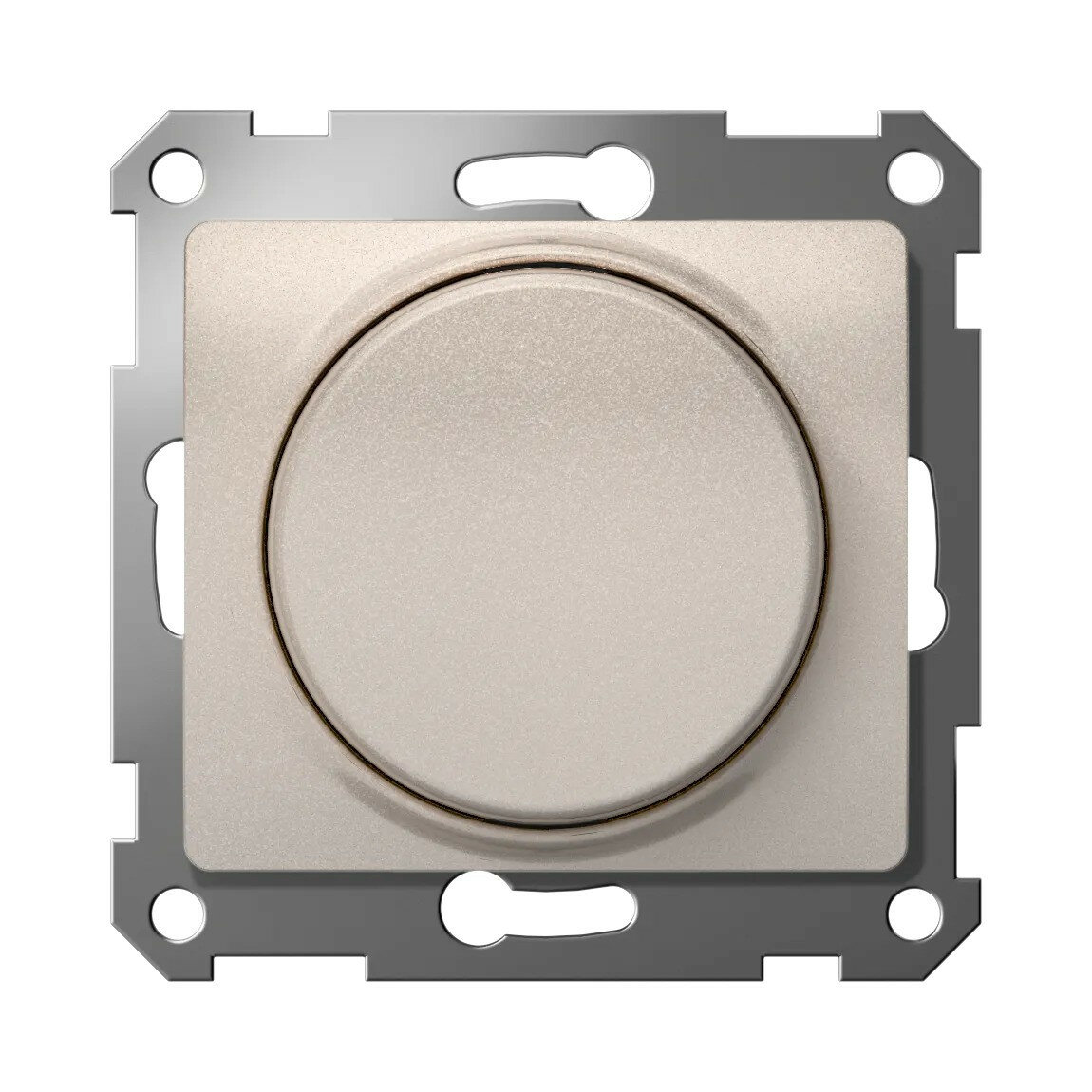 Светорегулятор (диммер) Systeme Electric Glossa поворотно-нажимной, LED, RC, 400 Вт, механизм, Перламутр