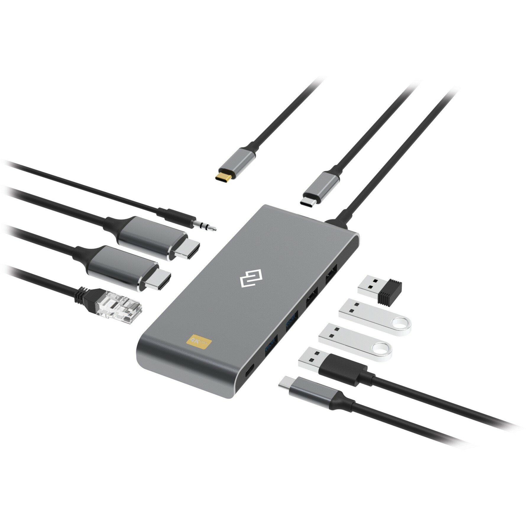 Док - станция для ноутбука/ПК Digma USB Type - C 10 в 1 / 3.5 мм, HDMI, RJ - 45 Ethernet, USB 2.0, USB Type - A, USB Type - C
