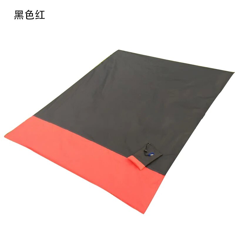 Пляжное одеяло из полиэстера 200x140/210x200 см Черный, 210x200cm, Black Red