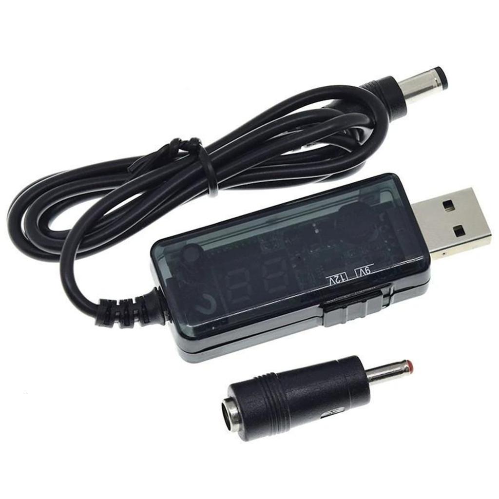 Кабель-преобразователь USB в DC 5.5x2.1мм, 5V в 9V/12V