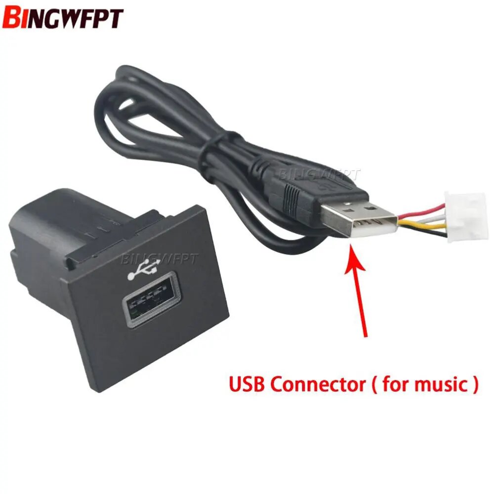 Автомобильный USB-адаптер для загрузки автомобиля, разъем для вспышки, интерфейсный кабель 12 В/24 В, аксессуары для Ford Focus 2 Mk2 2009-2011