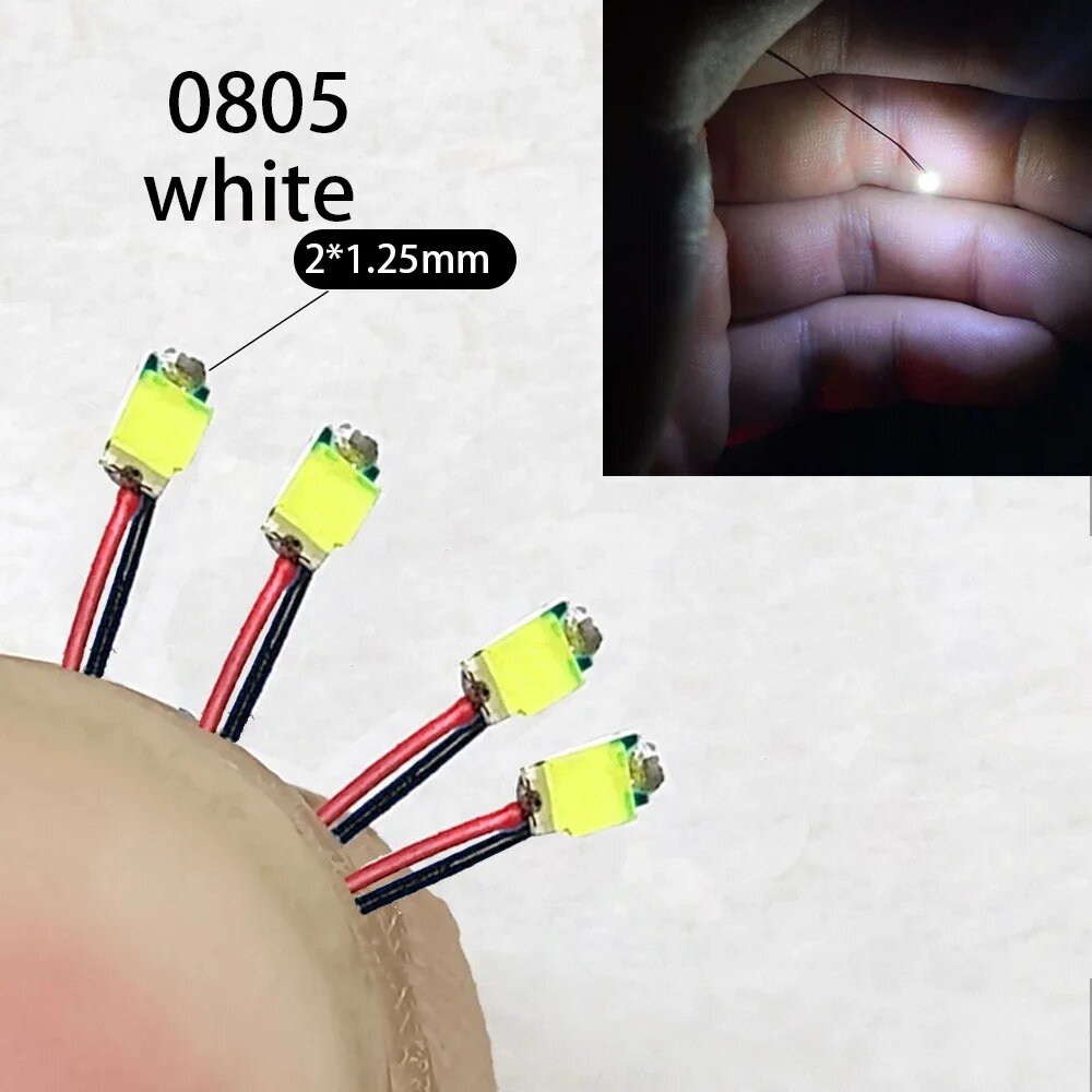 SMD LED-светодиоды для моделей поездов HO N OO Белый, 0805white