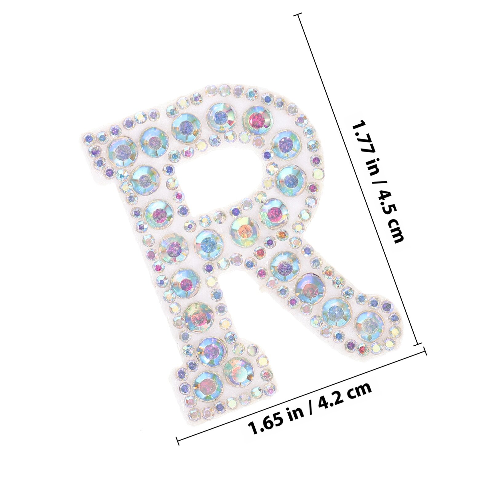 26 Пcs Блестящие Буквенные Пatches C Самоклеящимся Rhinestone Размер 4 50X4 20X0 30CM