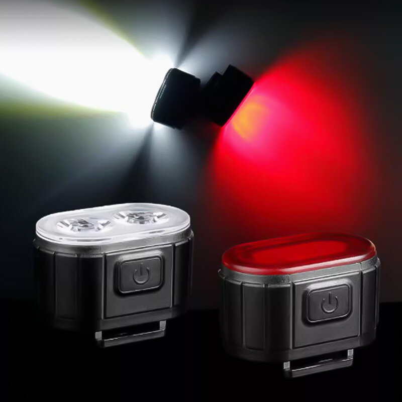 Светодиодный комплект велосипедных фонарей (2 шт), передний и задний, с USB-зарядкой, 6 режимов, компактный, для ночных поездок, кемпинга и рыбалки