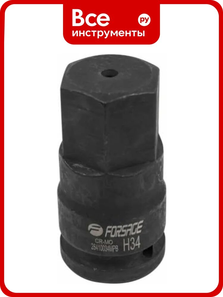 Головка-бита ударная 3/4", H34 Forsage F-26410034MPB(56878)