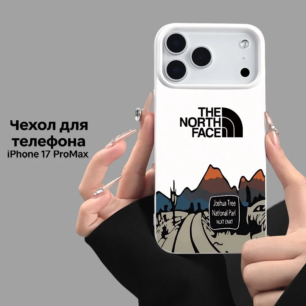 IPhone 17 Pro Max Чехол для телефона The North Face с горным принтом