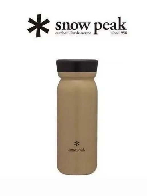 Snow peak Банан фляжка, термос из нержавеющей стали для отдыха на открытом воздухе, объем 450 мл, хаки