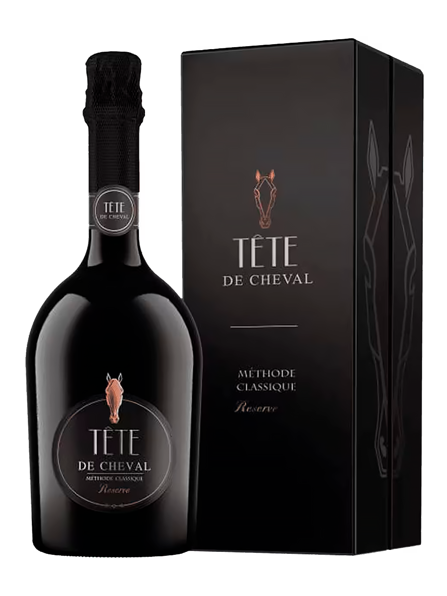 Вино игристое Tete de Cheval Brut Reserve белое брют 0,75 л в подарочной упаковке