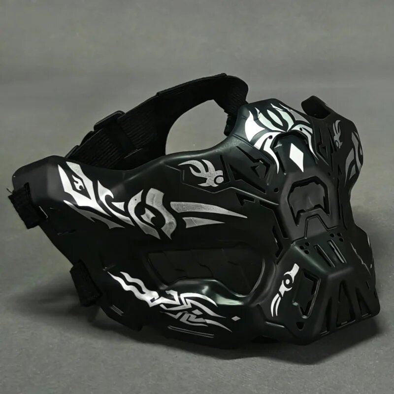 Полумаска тактическая Zlangsports черная, zl12-bk-k