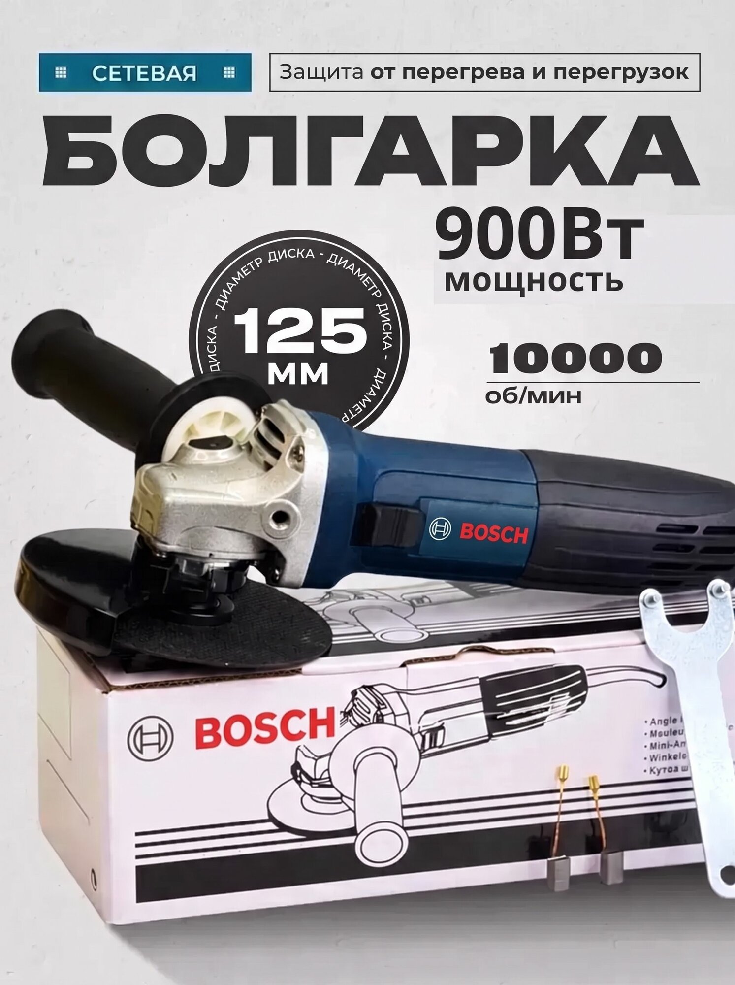 Болгарка электрическая угловая 125мм