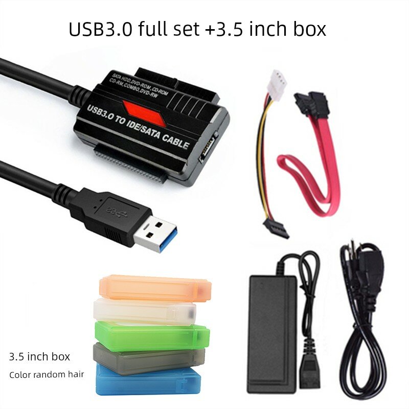 USB 3.0 комплект адаптера с 3.5" корпусом для жесткого диска и источником питания для внешнего хранения