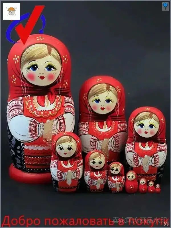 Эксклюзивная матрешка, 10 вложений