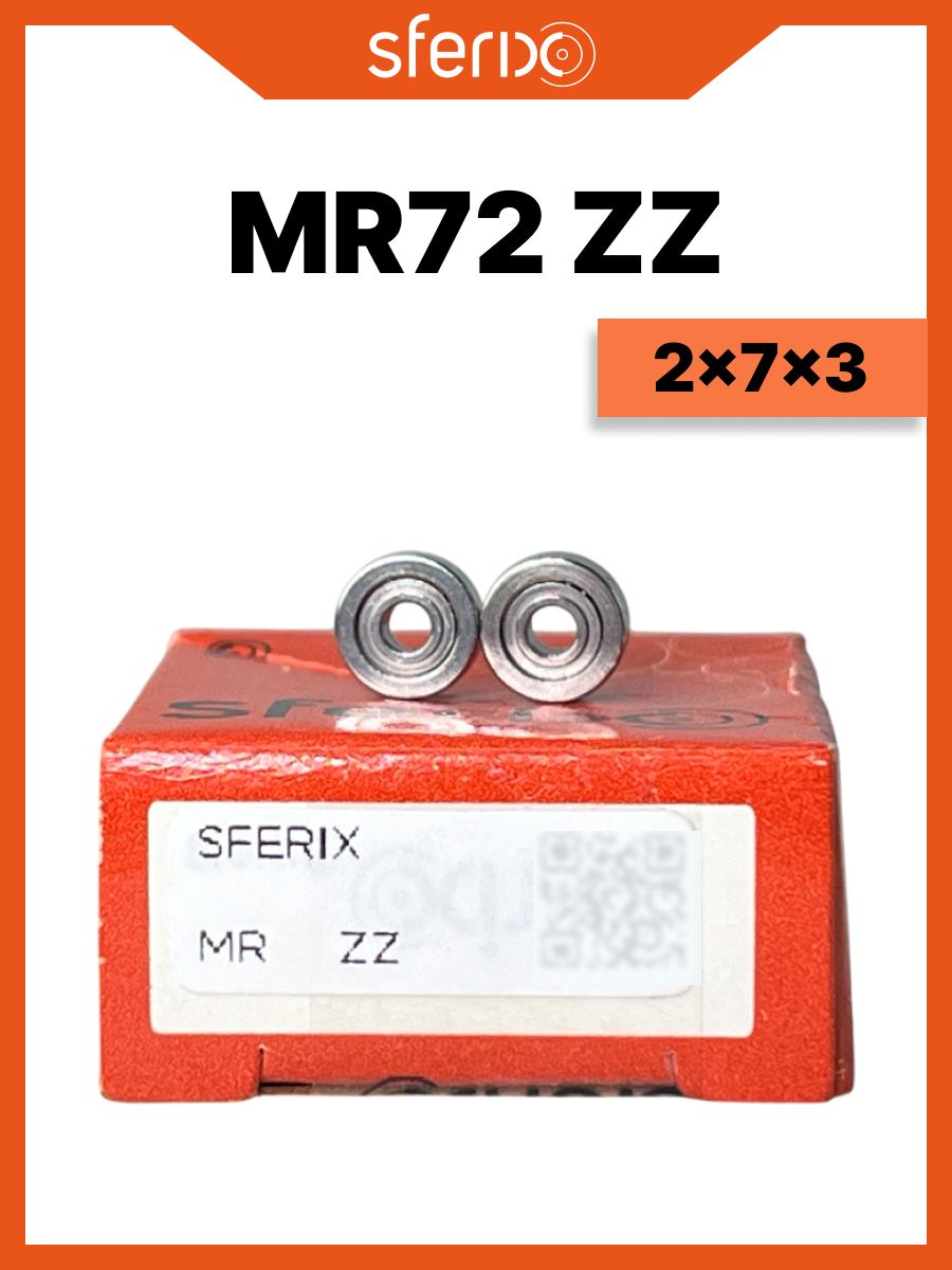 Подшипник MR72 ZZ SFERIX 2*7*3 комплект 2 шт.