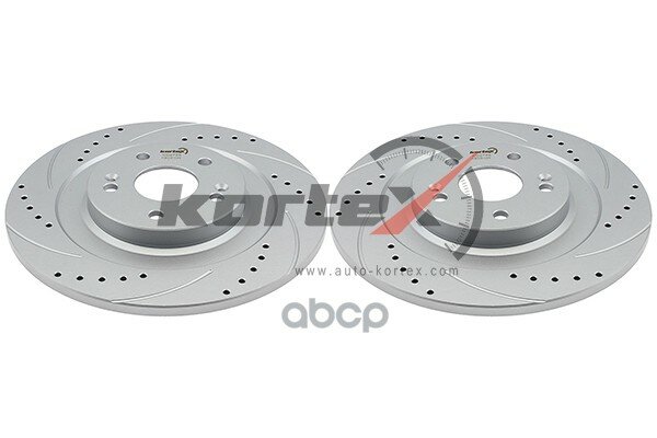 Диск торм. CHERY TIGGO 8 PRO MAX зад. (d=314mm)(Geomet/перфорация+насечки)(к-т 2шт) KD-SET560 KORTEX арт. KDSET560