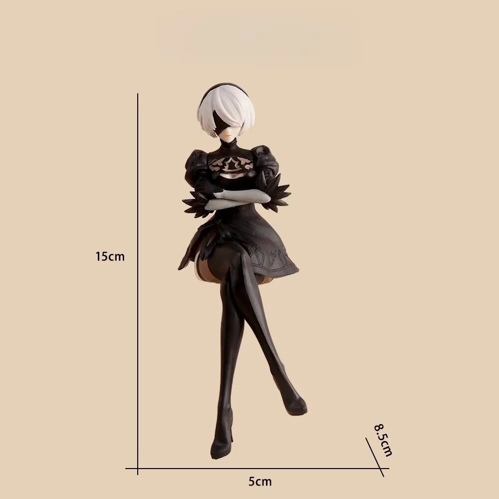Коллекционная фигурка Yorha 2B Bandai 18см ПВХ Черный, 1pc2