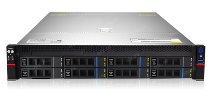 Gooxi 0.96.002.1051 SR201-D08R-G2 2u 8 bay platform with direct backplane, based on AMD 9004; 2x 2.5" rear SAS/SATA; 2