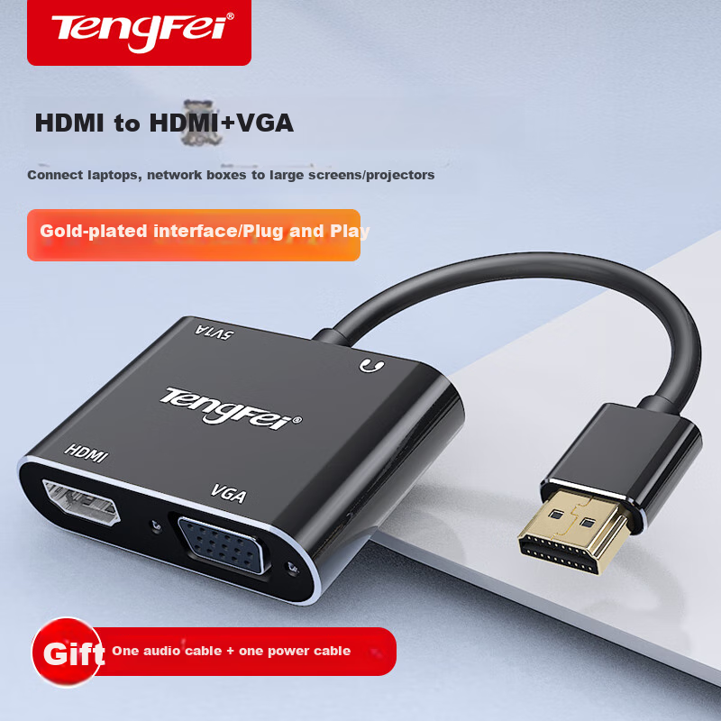Tengfei HDMI в VGA/HDMI двойной вход преобразователь с поддержкой одинакового отображения высококачественный