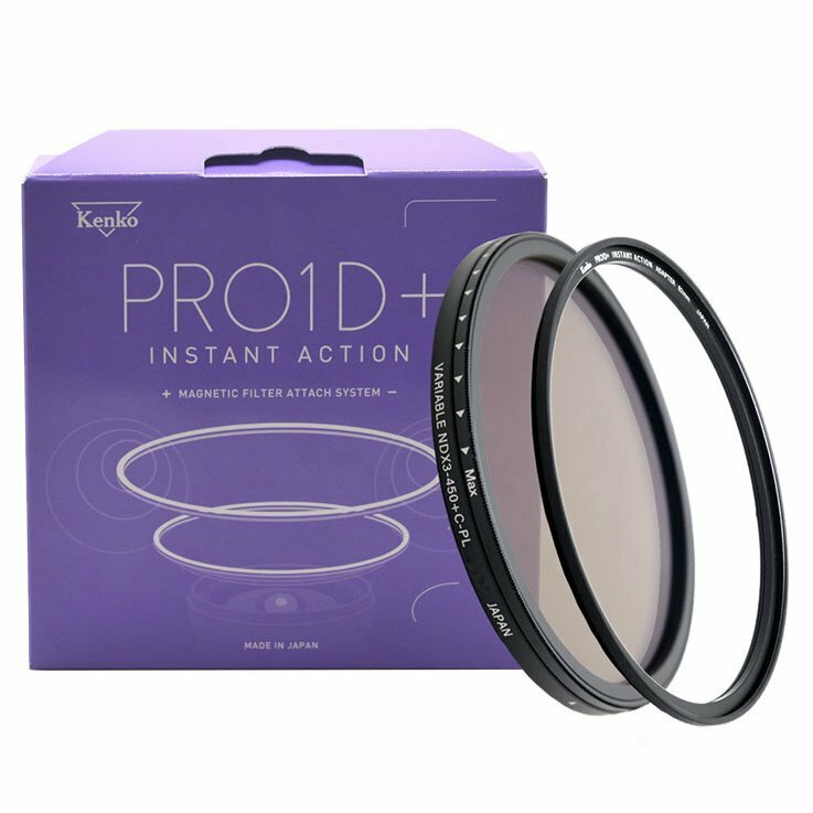 Светофильтр Kenko PRO1D+ Instant Action Variable NDX3-450+C-PLS переменной плотности 49mm с адаптеро