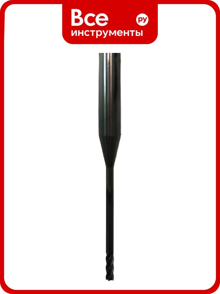 Фреза концевая твердосплавная CNCTOOL VHM 1,5х4.5(20)х50 z=4 L600, TiAlN HRC60 (P, M, K, H) 185599