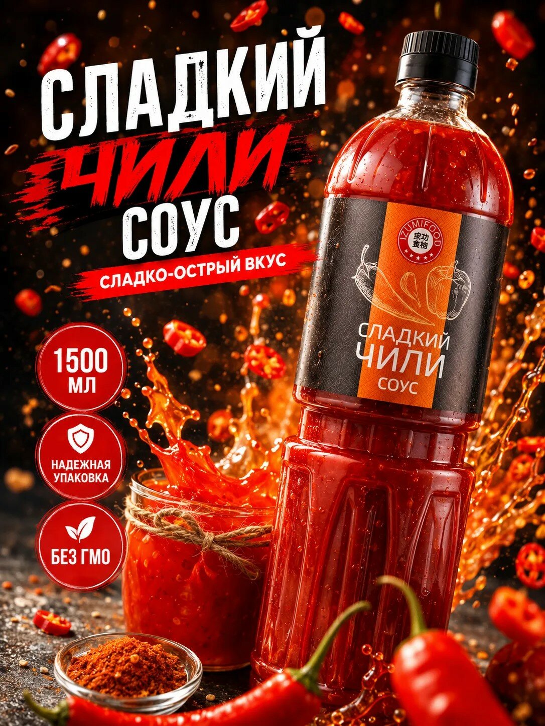 Соус сладкий чили для курицы и мяса 1,5 л