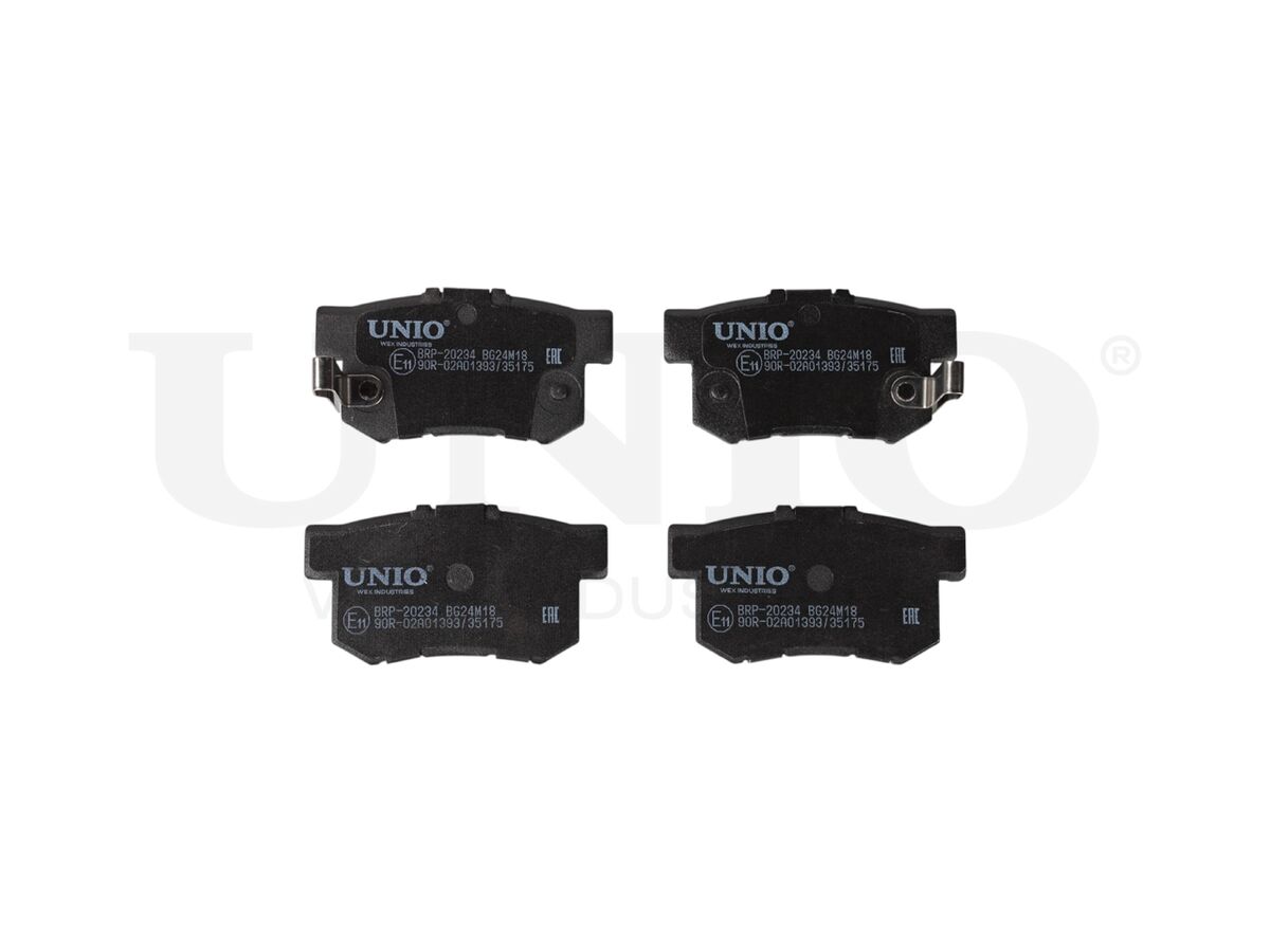 Колодки тормозные диск. задние honda accord ii-vi 91-, civic vi-viii 95-, cr-v ii 01- (UNIO BRP-20234)