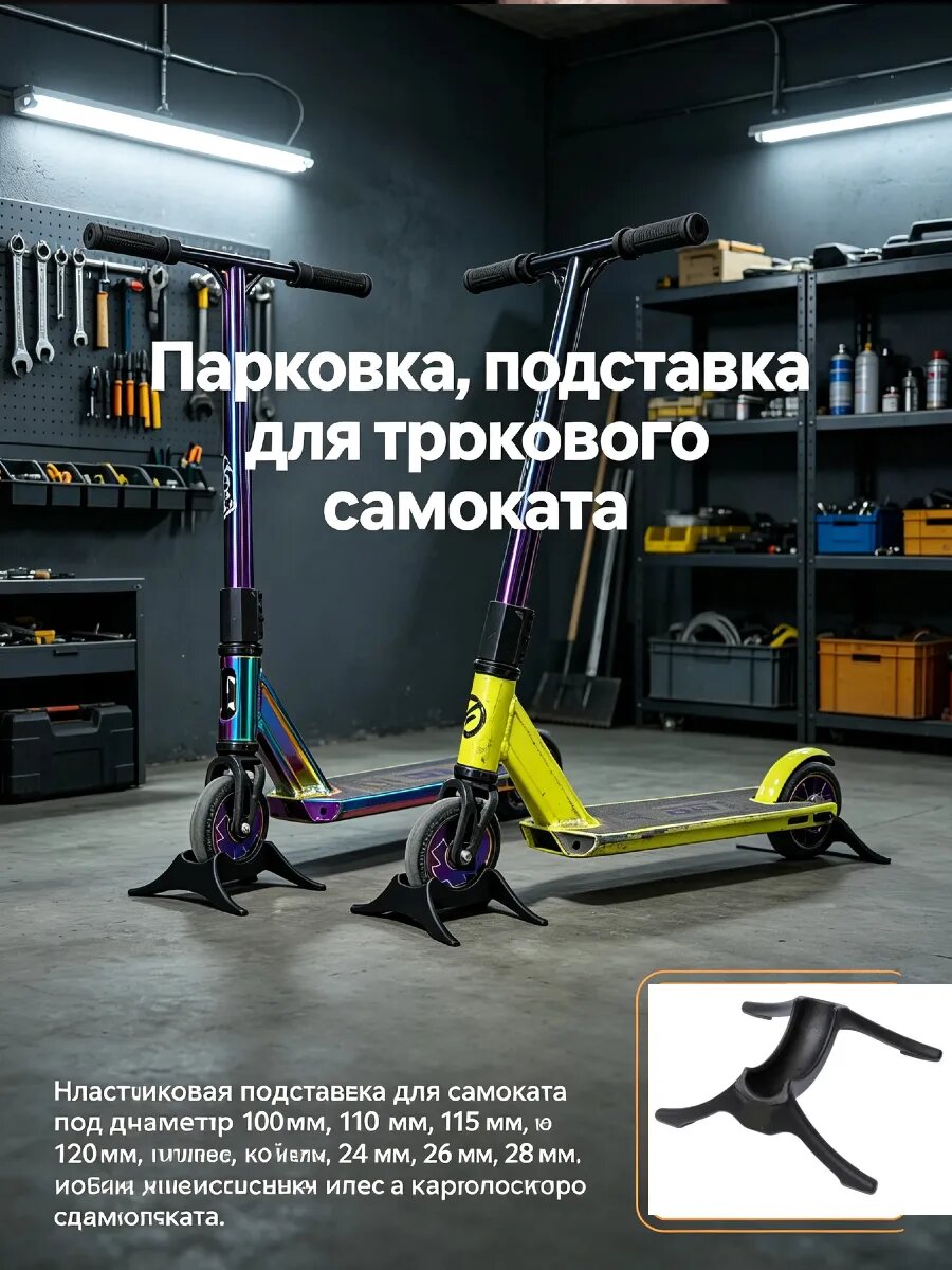 Парковка, подставка для трюкового самоката