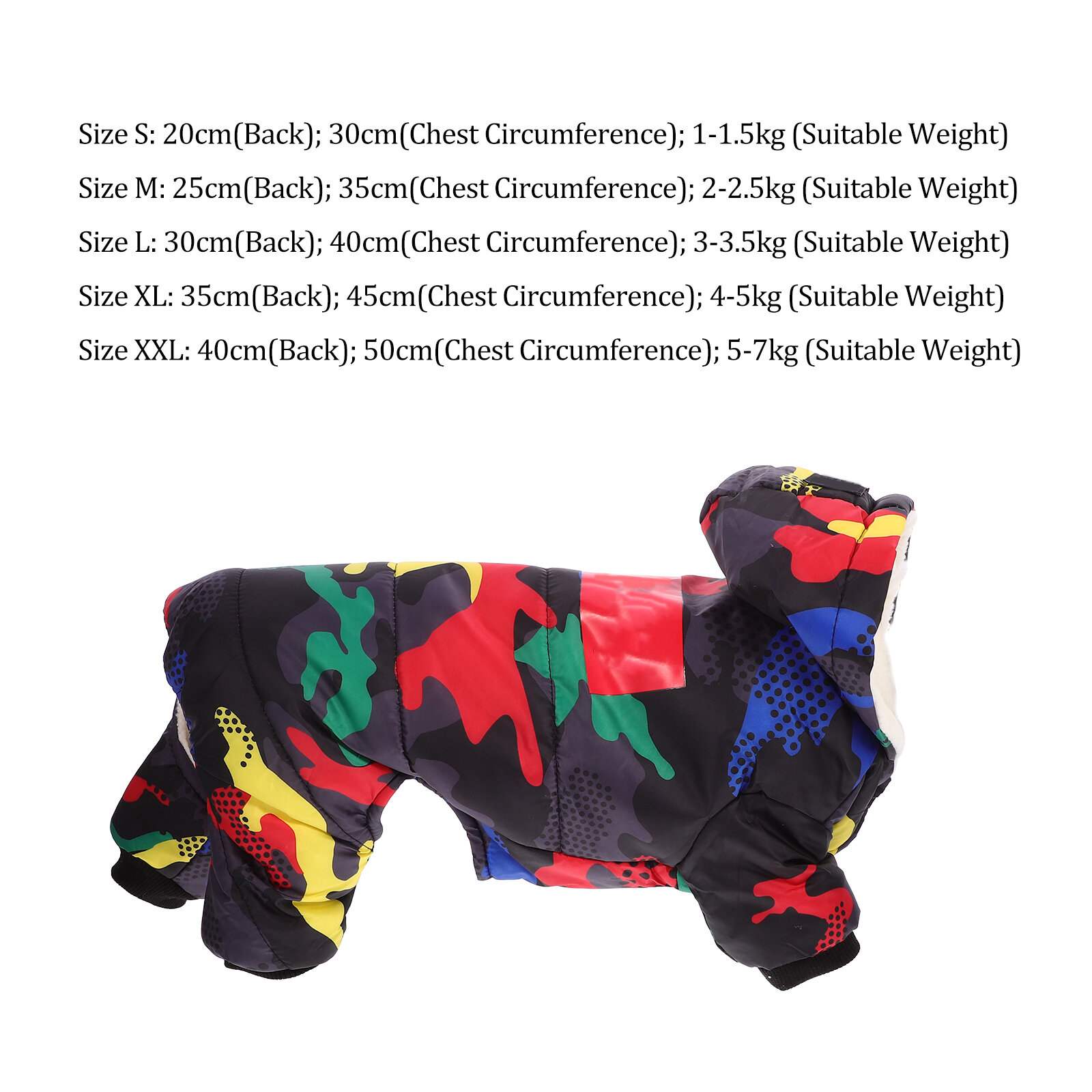 Утепленное Пальто Для Собак Camouflage Для Прогулок И Активного Отдыха МультиЦветный Xl